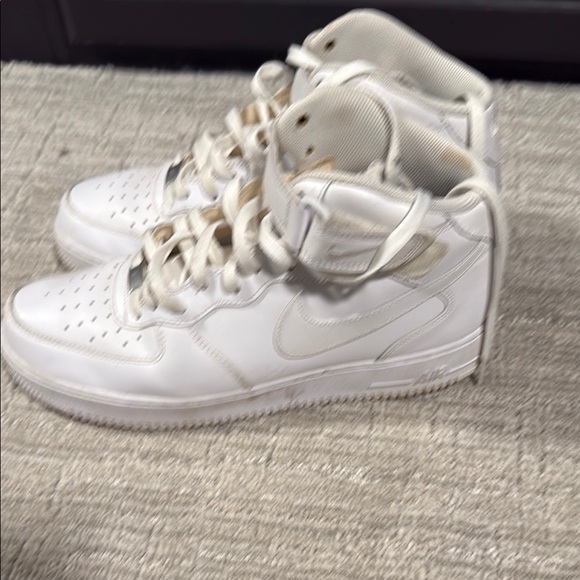 Nike | Shoes | Nike White Hightop Sneakers Af | Poshmark